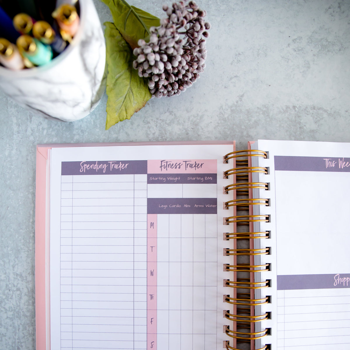 Walking In My Purpose - Undated, 7"x9" Hard Cover Life Planner – Brown ...