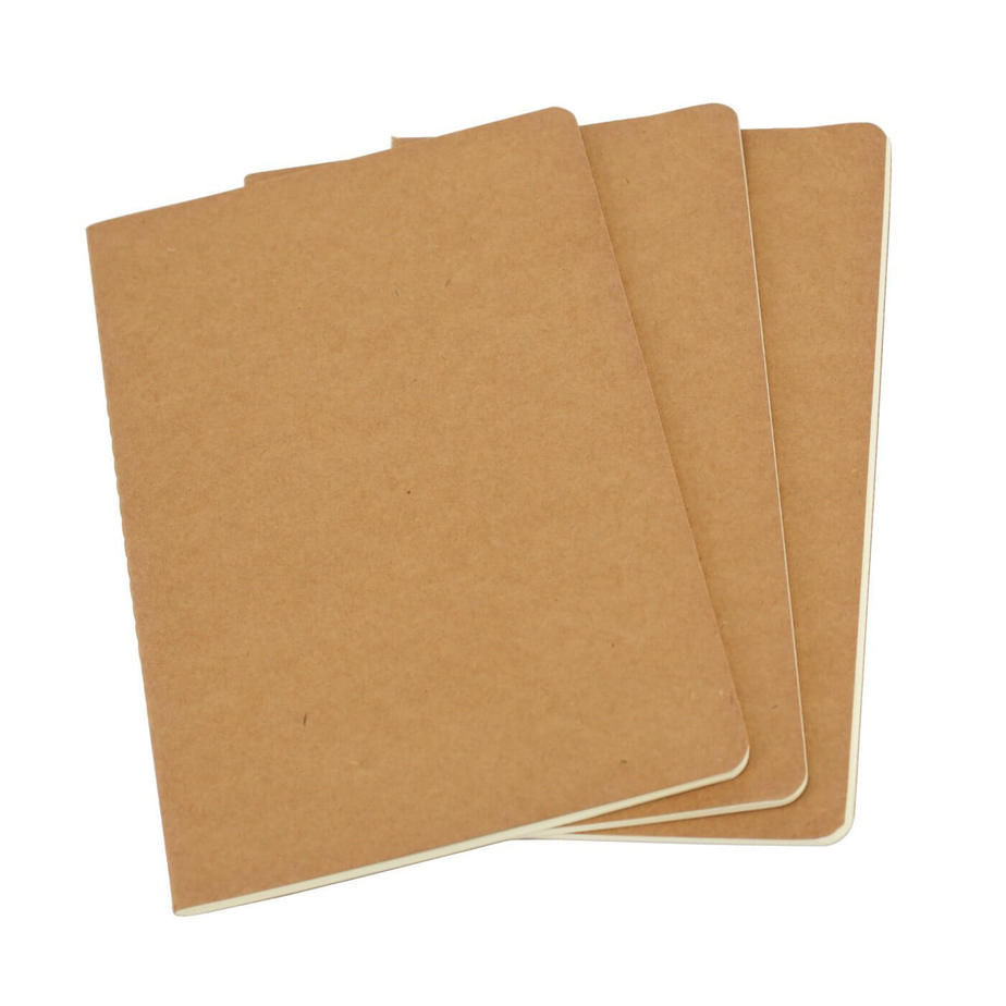 A5 Dotted Kraft Notebook/Travel Bullet Journal - Set of 3 - 5.5in x 8 ...
